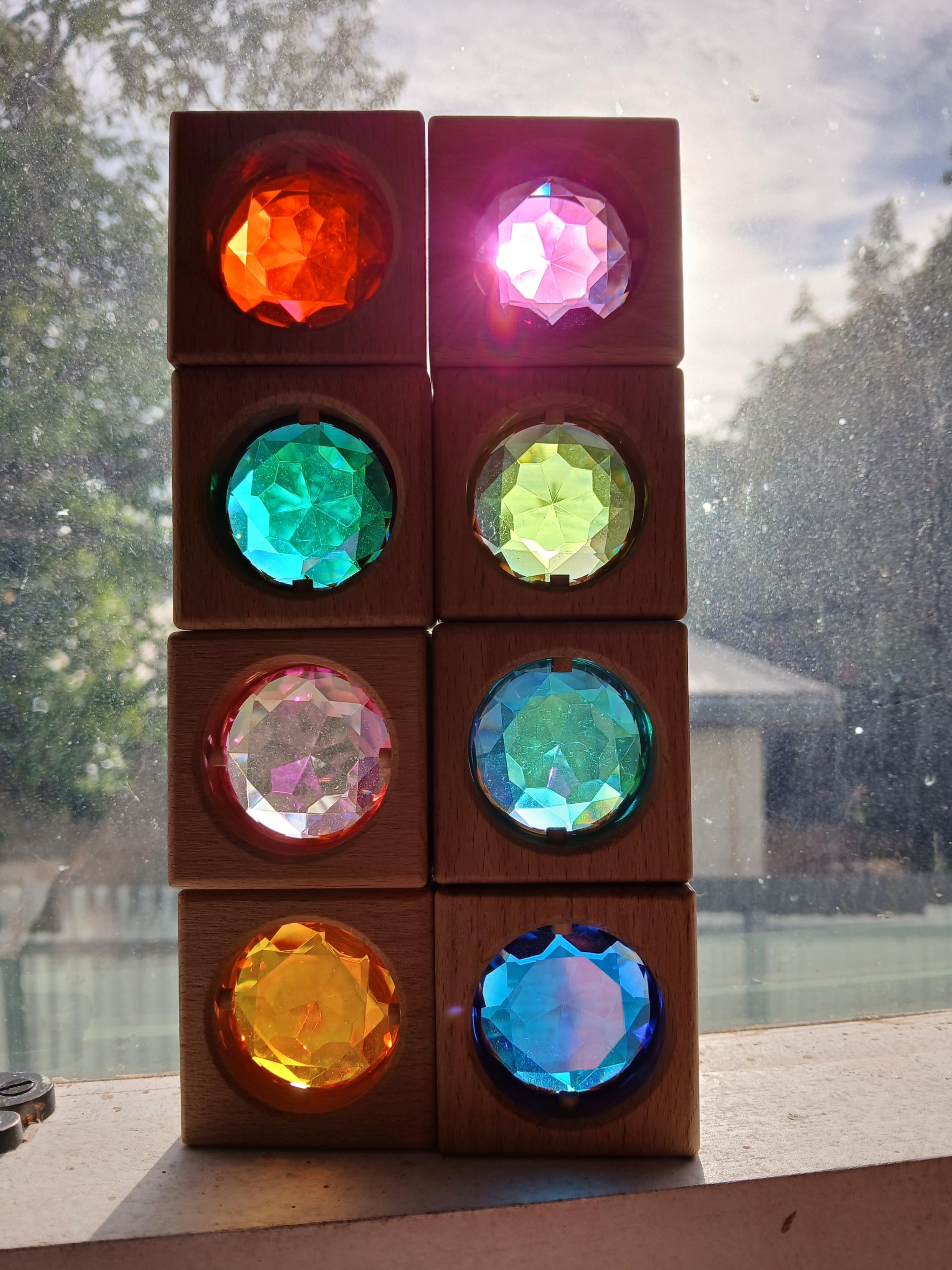 Rainbow Gem Blocks 8 pieces (loose pack) – My Little Creator